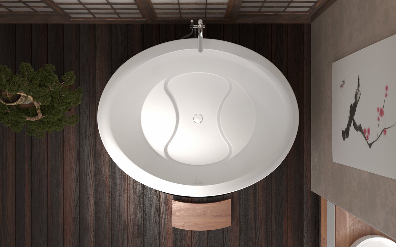 ᐈ 【Aquatica True Ofuro Duo Freestanding Stone Japanese Soaking Bathtub ...